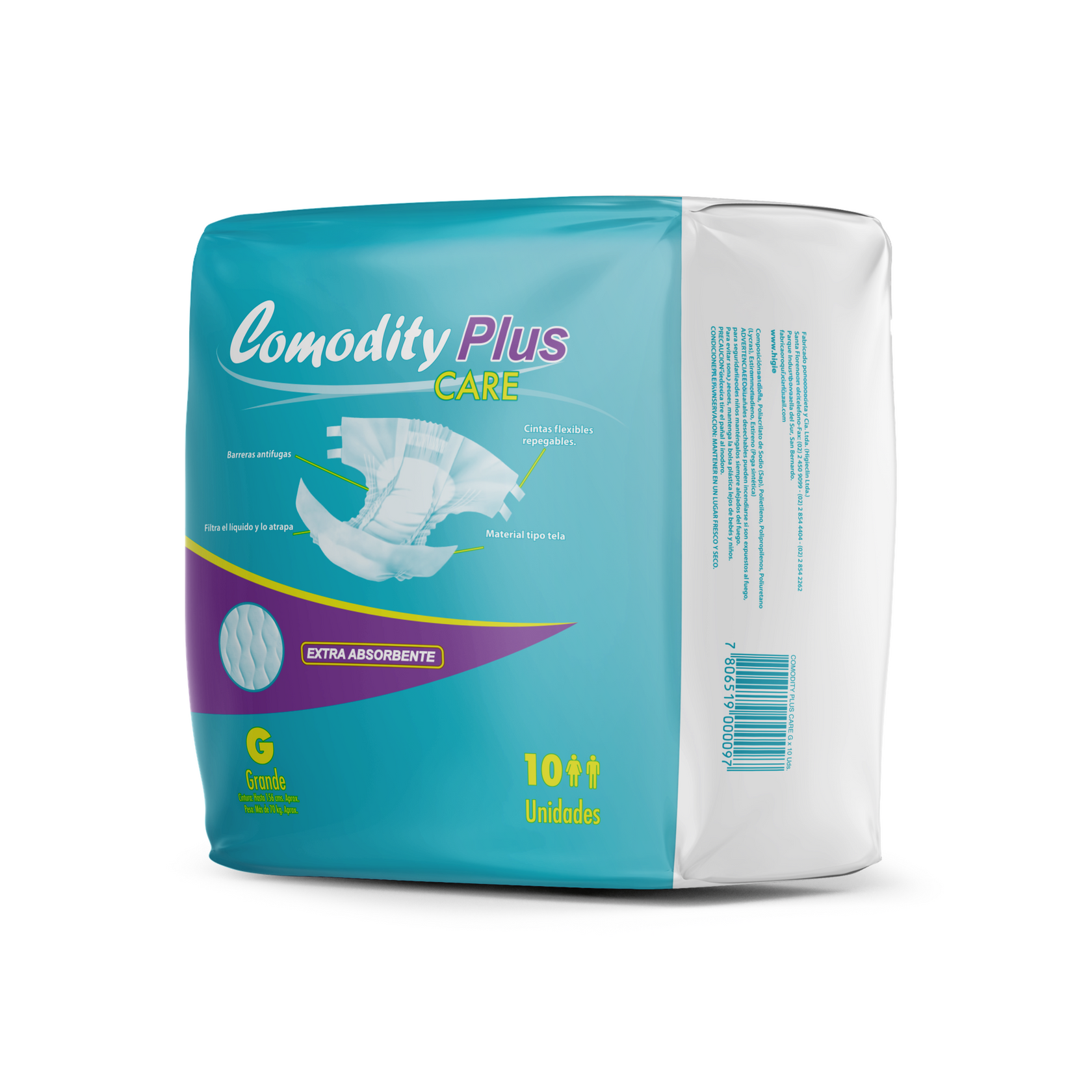 Pañales Comodity Plus para Adultos - Incontinencia Fuerte y Alta ...